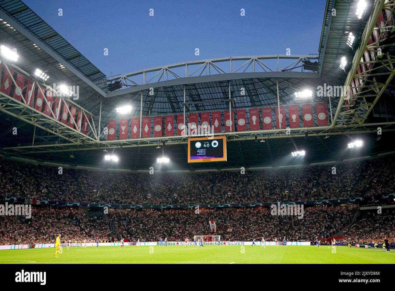General view of play during the UEFA Champions League Group F match at ...
