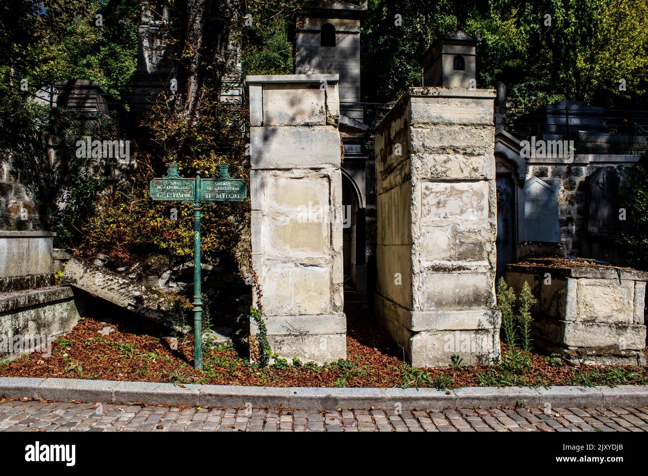 Paris, France - September 05, 2022 The Pere Lachaise cemetery is the ...