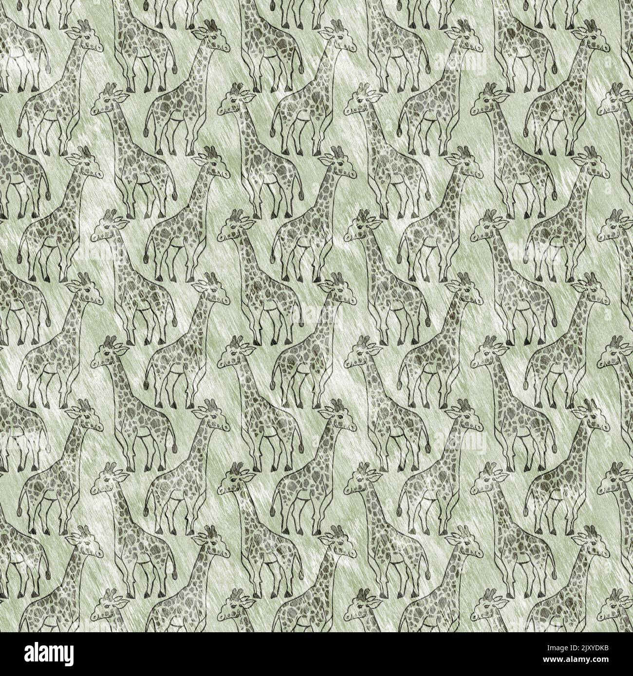 Cute safari wild giraffe animal pattern for babies room decor. Seamless ...