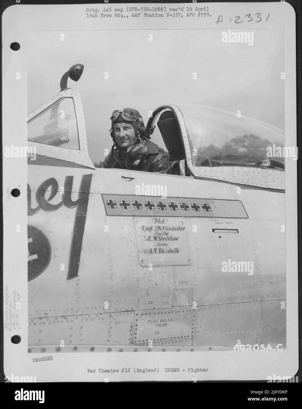 Captain J.N. Poindexter, Pilot Of The 352Nd Fighter Squadron, 353Rd ...