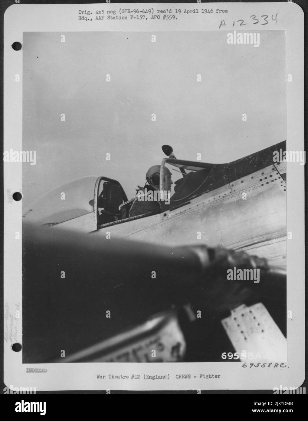 Major General Earle E. Partridge Seated In The Cockpit Of A North ...