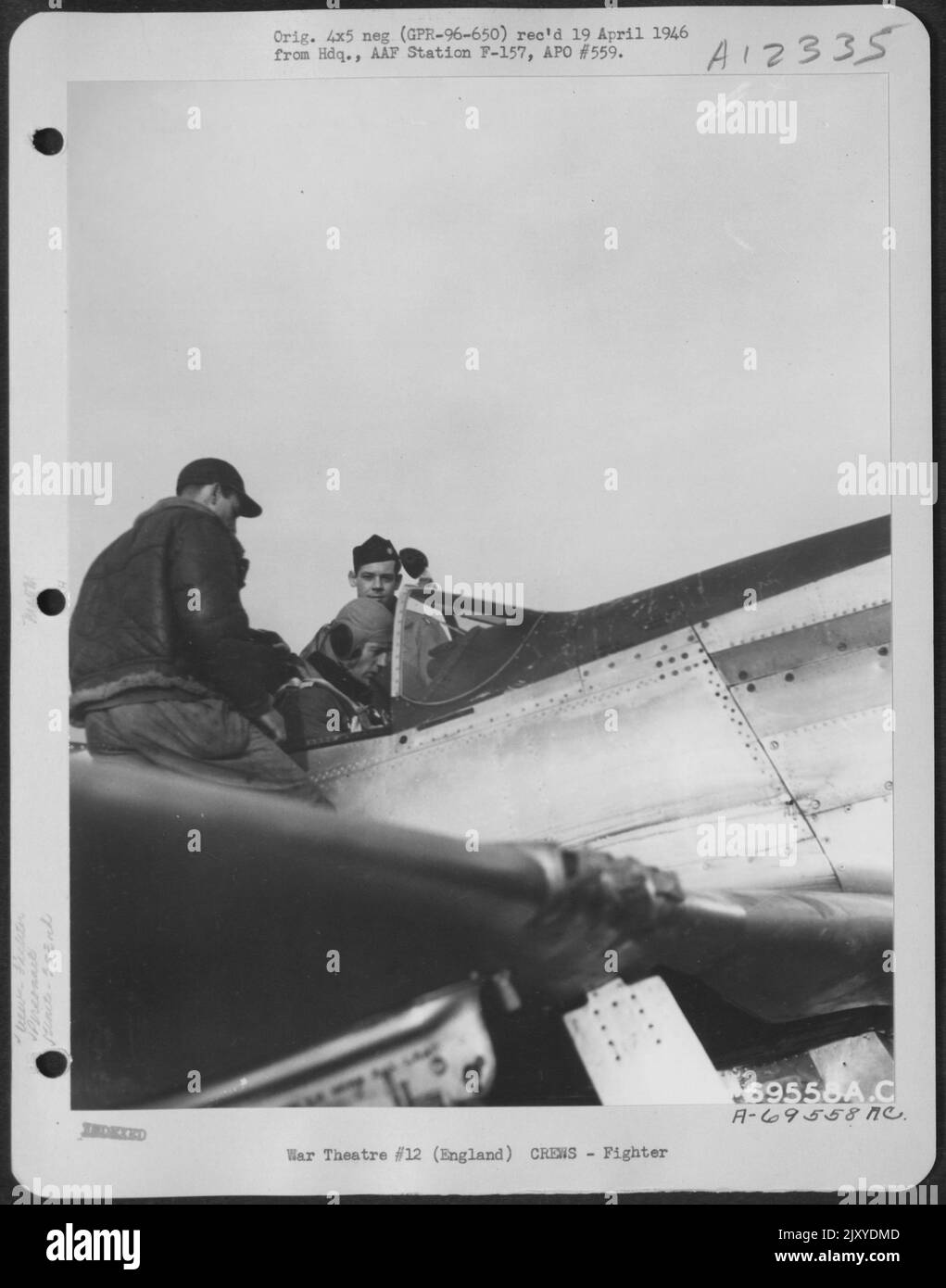 Major General Earle E. Partridge Seated In The Cockpit Of A North ...