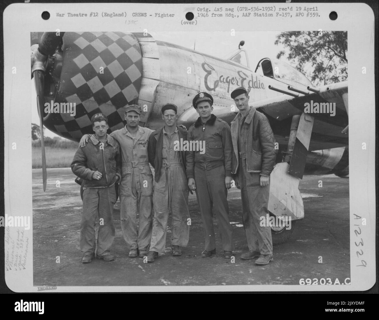 Lt. Andrews And Ground Crew Of The 352Nd Fighter Squadron, 353Rd ...