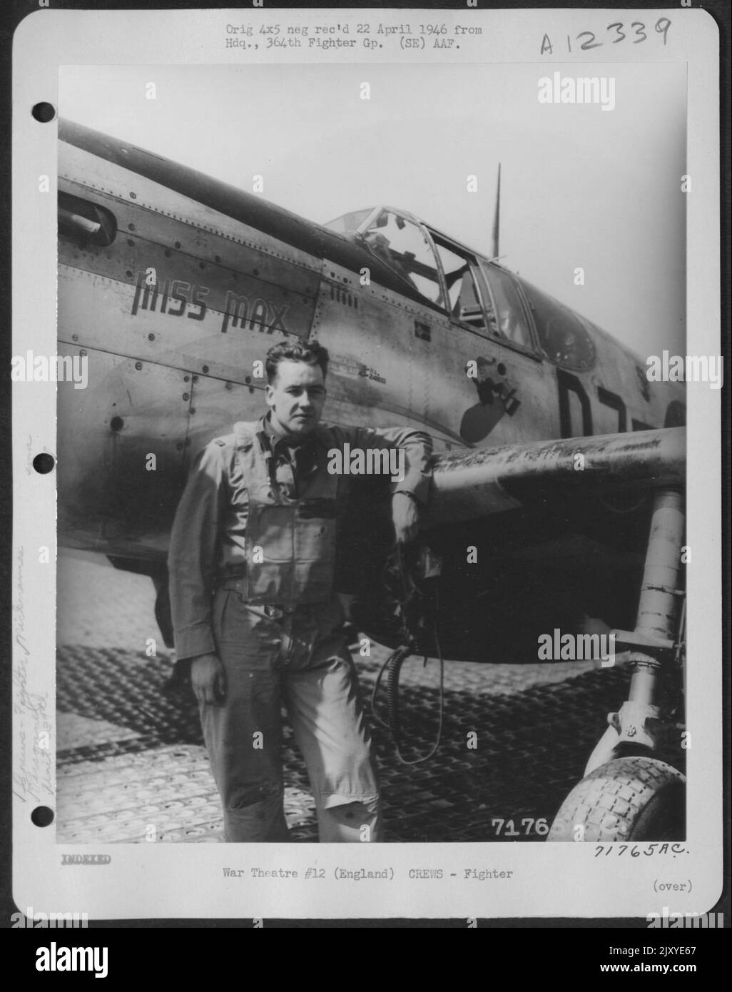 Lt. Grahma Of The 339Th Fighter Group, Stands Beside His North American ...