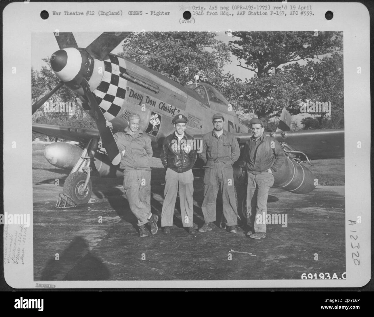Captain G.S. Burlingame And His Ground Crew Of The 352Nd Fighter ...