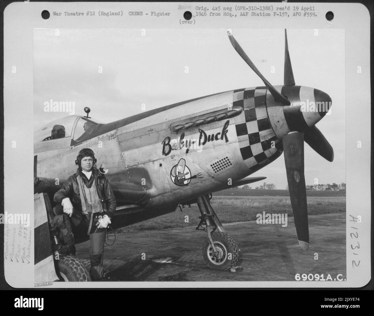 Captain Kolb Of The 350Th Fighter Squadron, 353Rd Fighter Group Poses ...