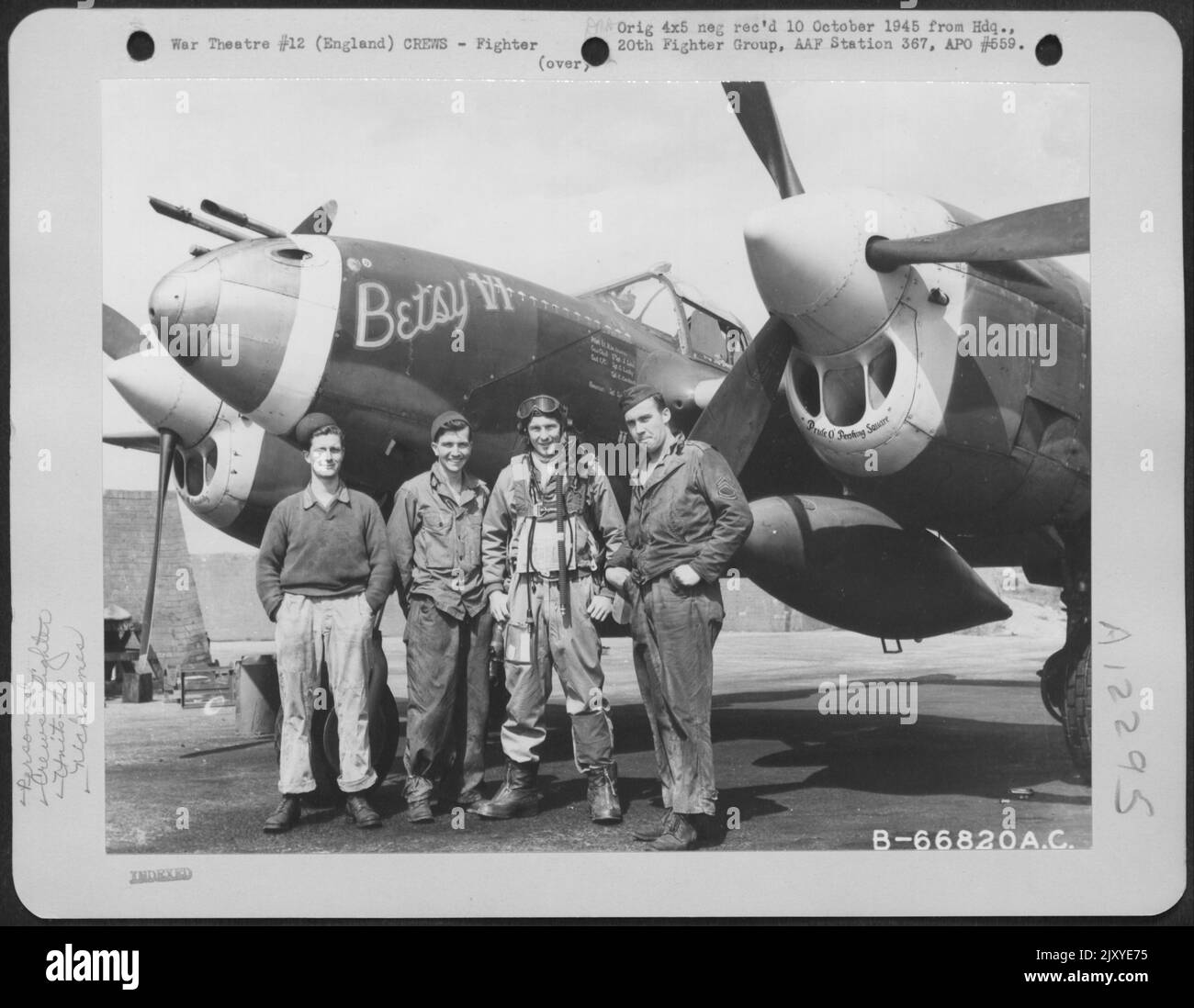 Lt. Bebout, Pilot, And Ground Crew Members - Tsgt Lang, Sgt Lucky And ...