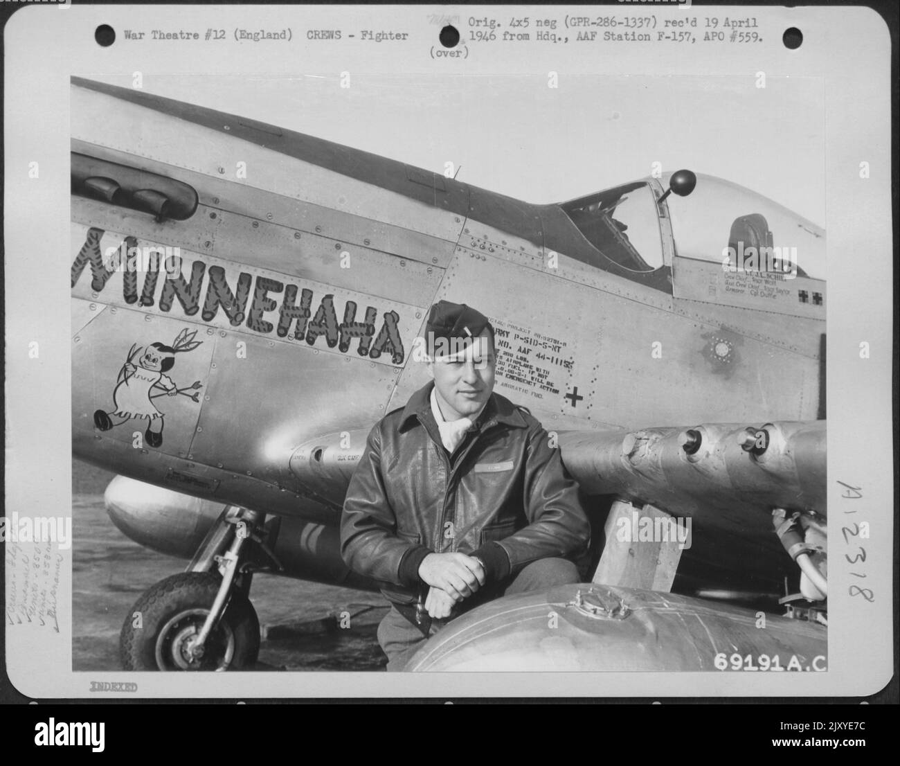 Lt. J.L. Shilt, Pilot Of The 350Th Fighter Squadron, 353Rd Fighter ...