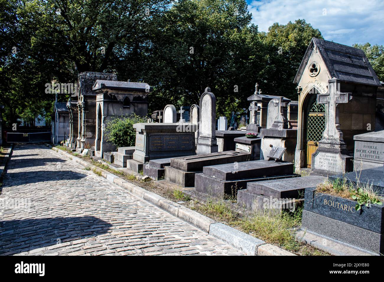 Paris, France - September 05, 2022 The Pere Lachaise cemetery is the ...
