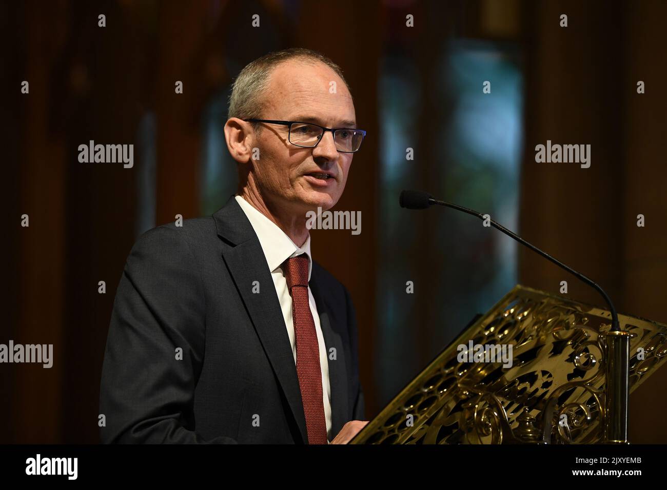 New Zealand Consul General to Australia Bill Dobbie speaks during an ...