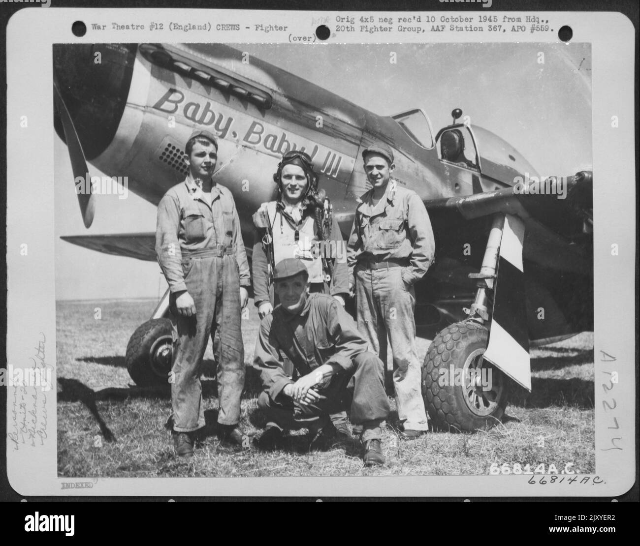 Lt. Baldwin, Pilot Of The North American Mustang 'Baby, Baby Iii' And ...