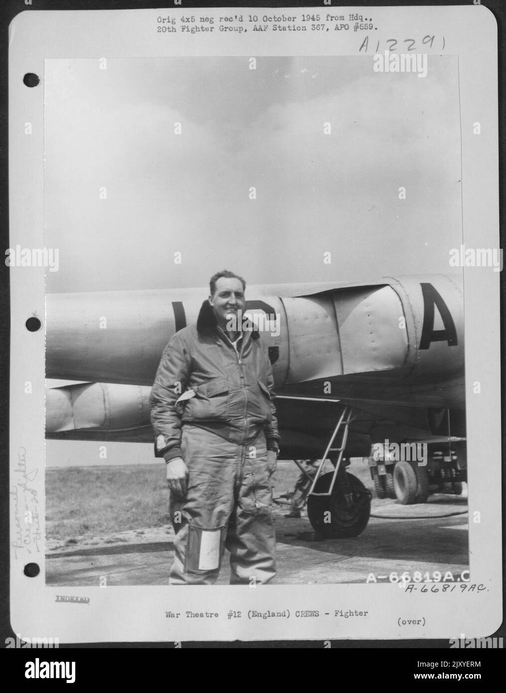 Major Gustke Beside A Lockheed P-38 "Lightning" Of The 20Th Fighter ...