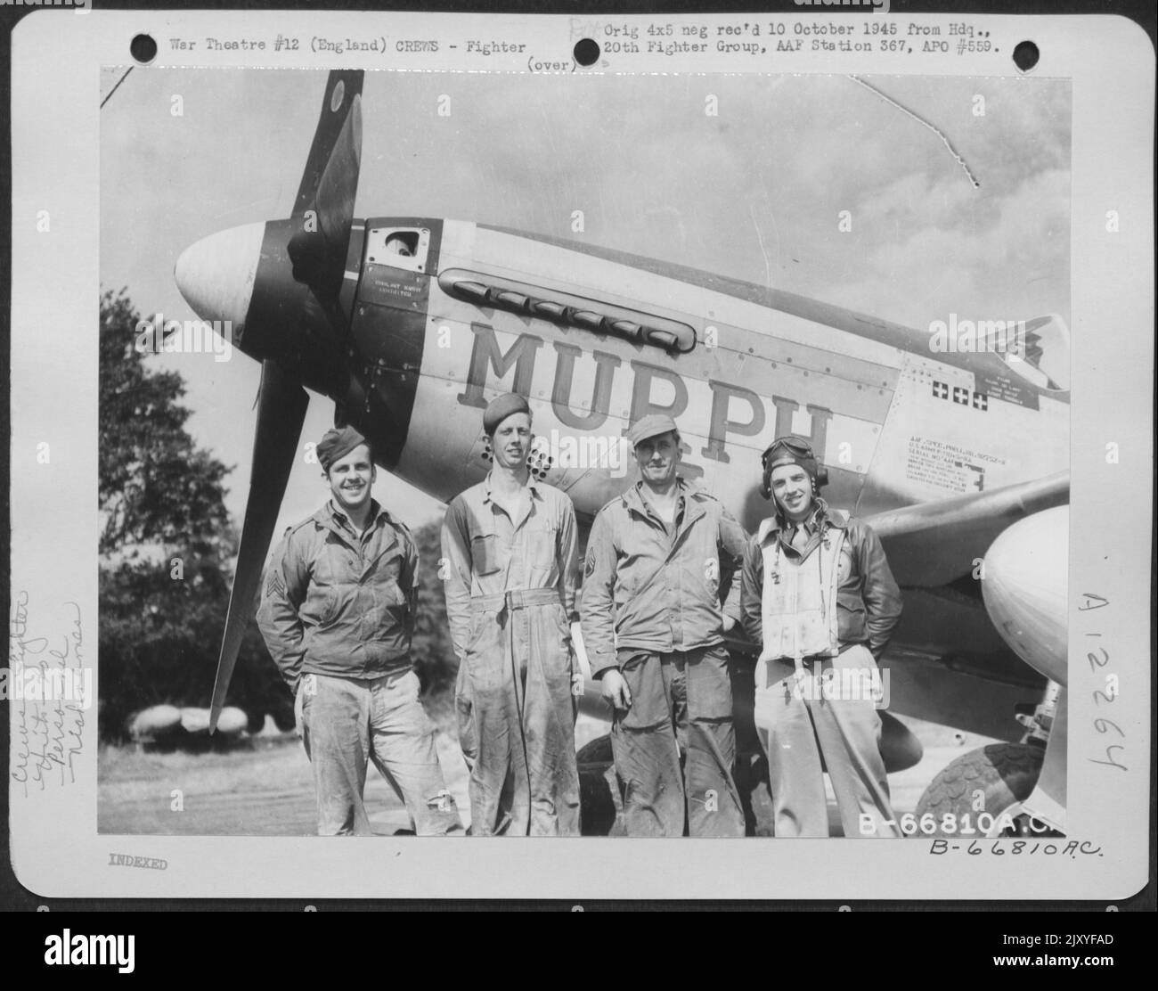 Major Mclary, Pilot Of The North American P-51 Mustang "Murph" And ...