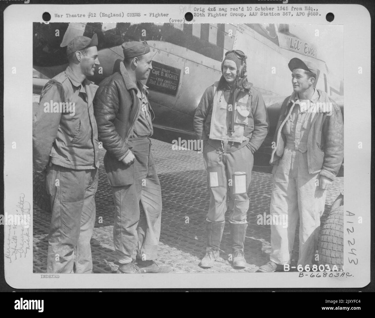 Capt. D. Michel Talks With Crew Chief T/Sgt. L.A. Martens And Other ...