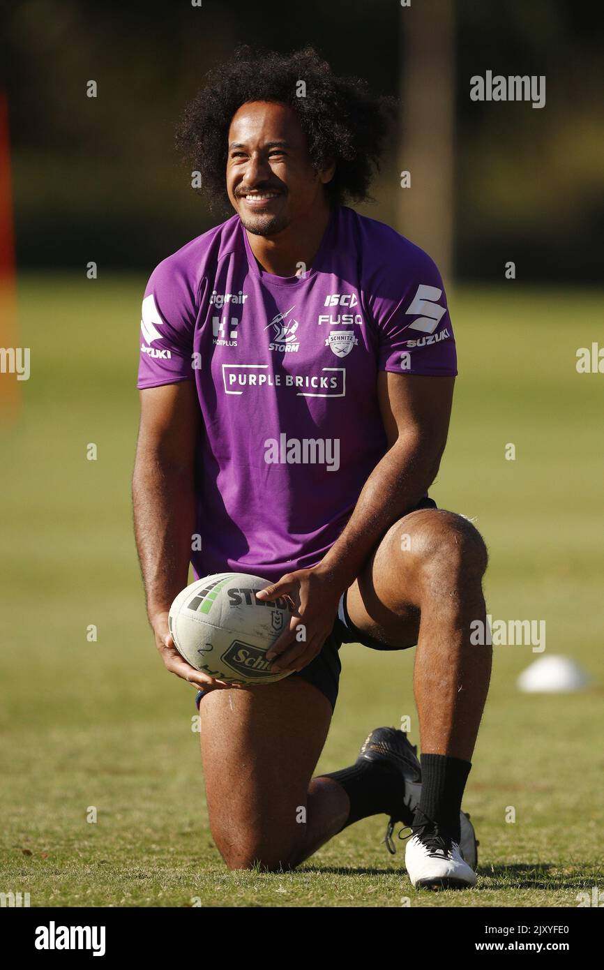 Felise Kaufusi is seen during a Melbourne Storm training session at ...