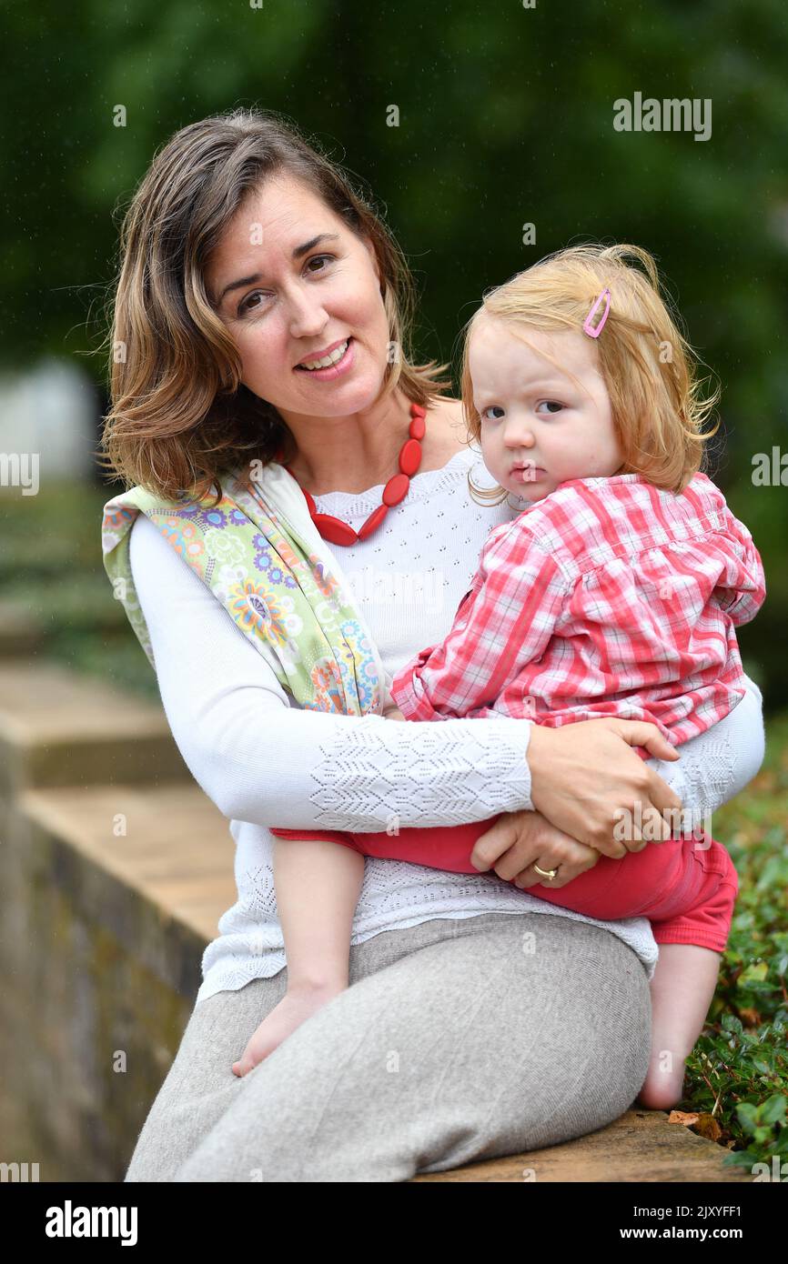 Jasmin Jones from Yass holding her one-year-old daughter Rosella poses ...