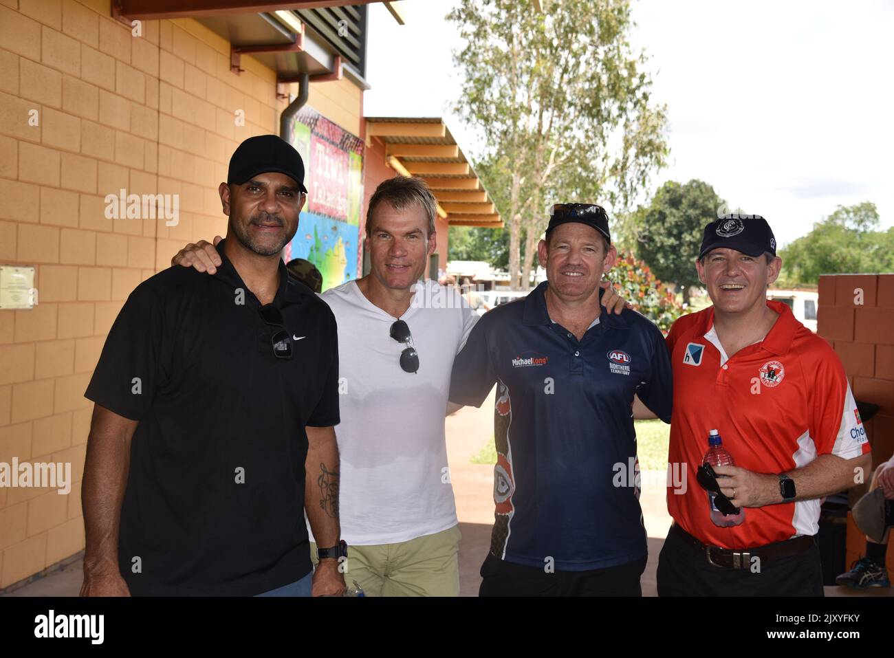 Former AFL stars Michael O'Loughlin and Richard Champion with AFLNT ...
