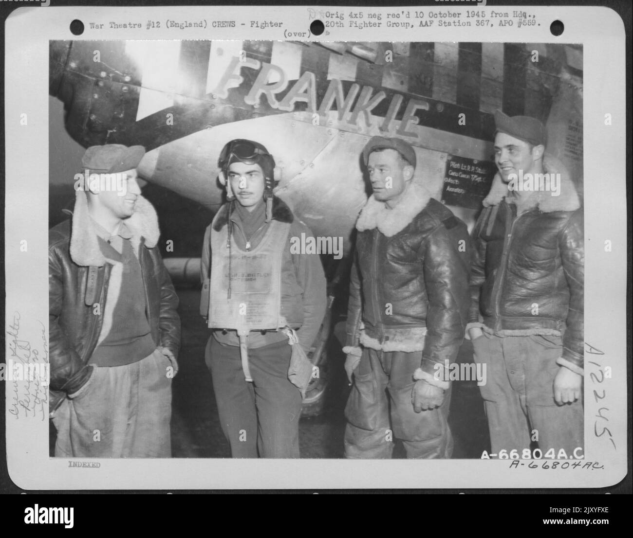 Capt. R.P. Stutz And Ground Crew Beside The North American P-51 Mustang ...