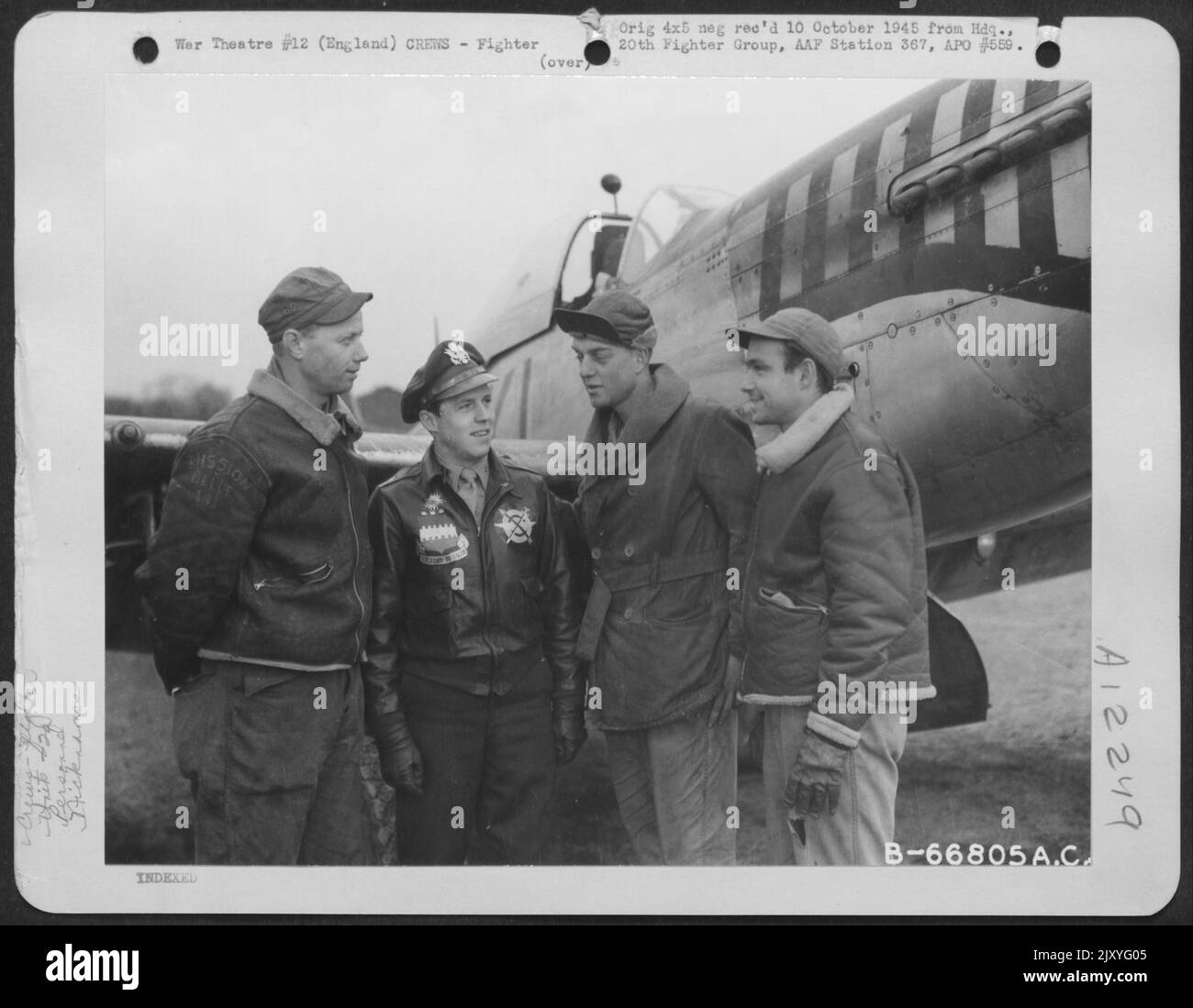 Capt. Bowman Talks Things Over With His Ground Crew Beside A North ...