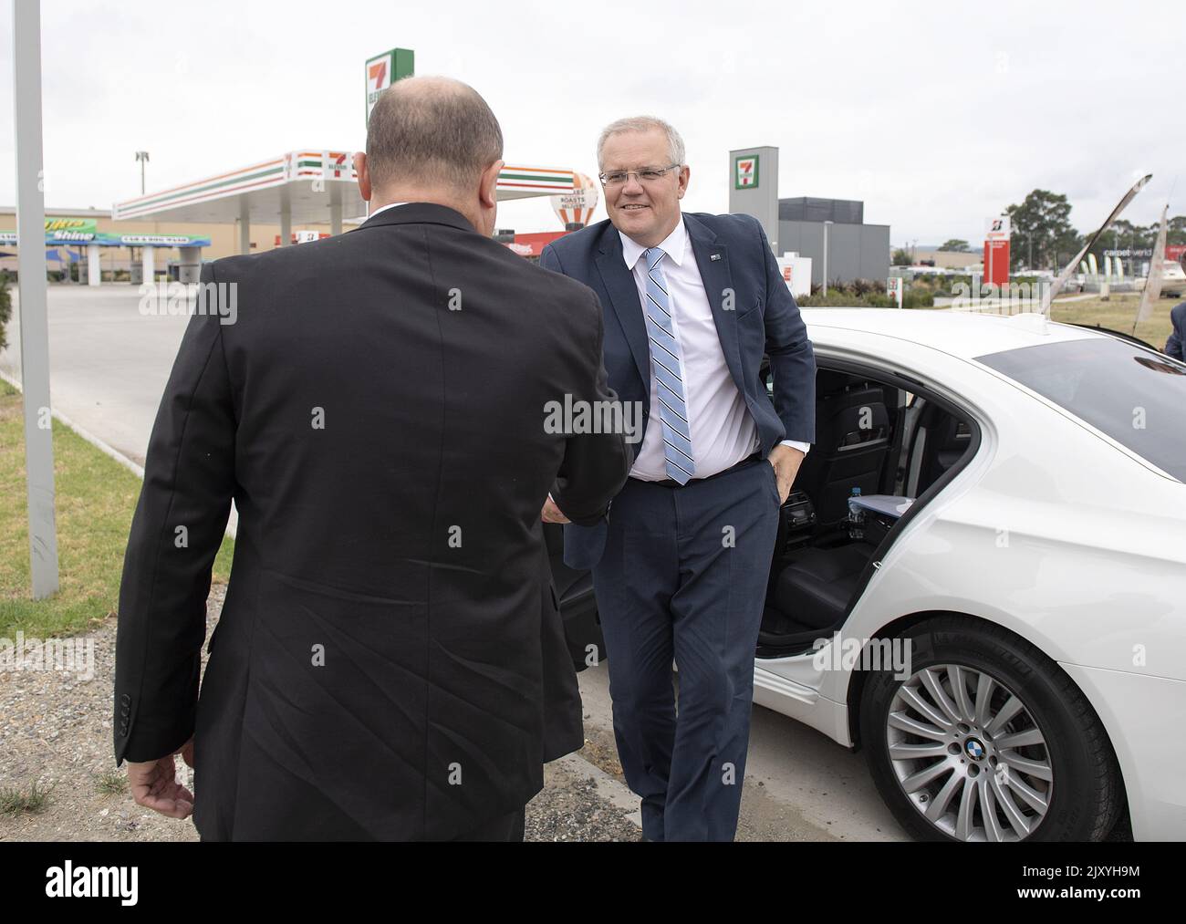 Prime Minister Scott Morrison is seen during an announcement in ...