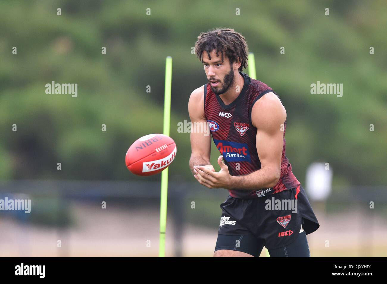 Zac Clarke of the Essendon Bombers is seen in action during a training ...