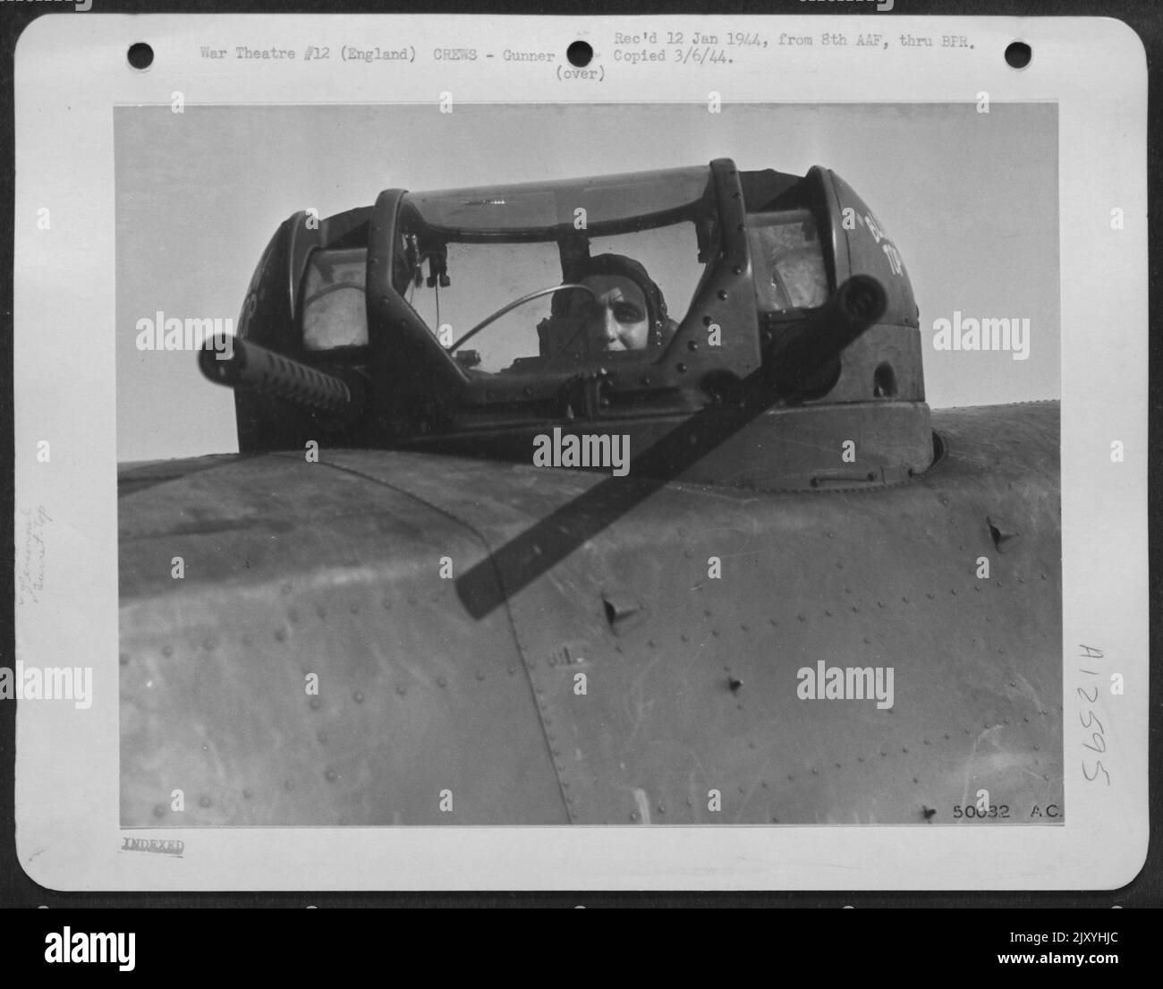 T/Sgt. Harry Goldstein, Bronx, New York City, top turret gunner of the ...