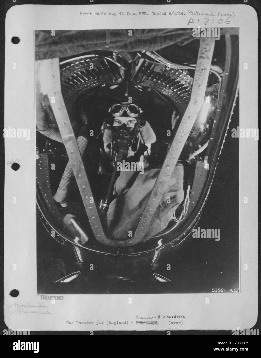 ENGLAND-Lt. William C. Lawrence, Astoria, Ore., bombardier on a B-24 ...
