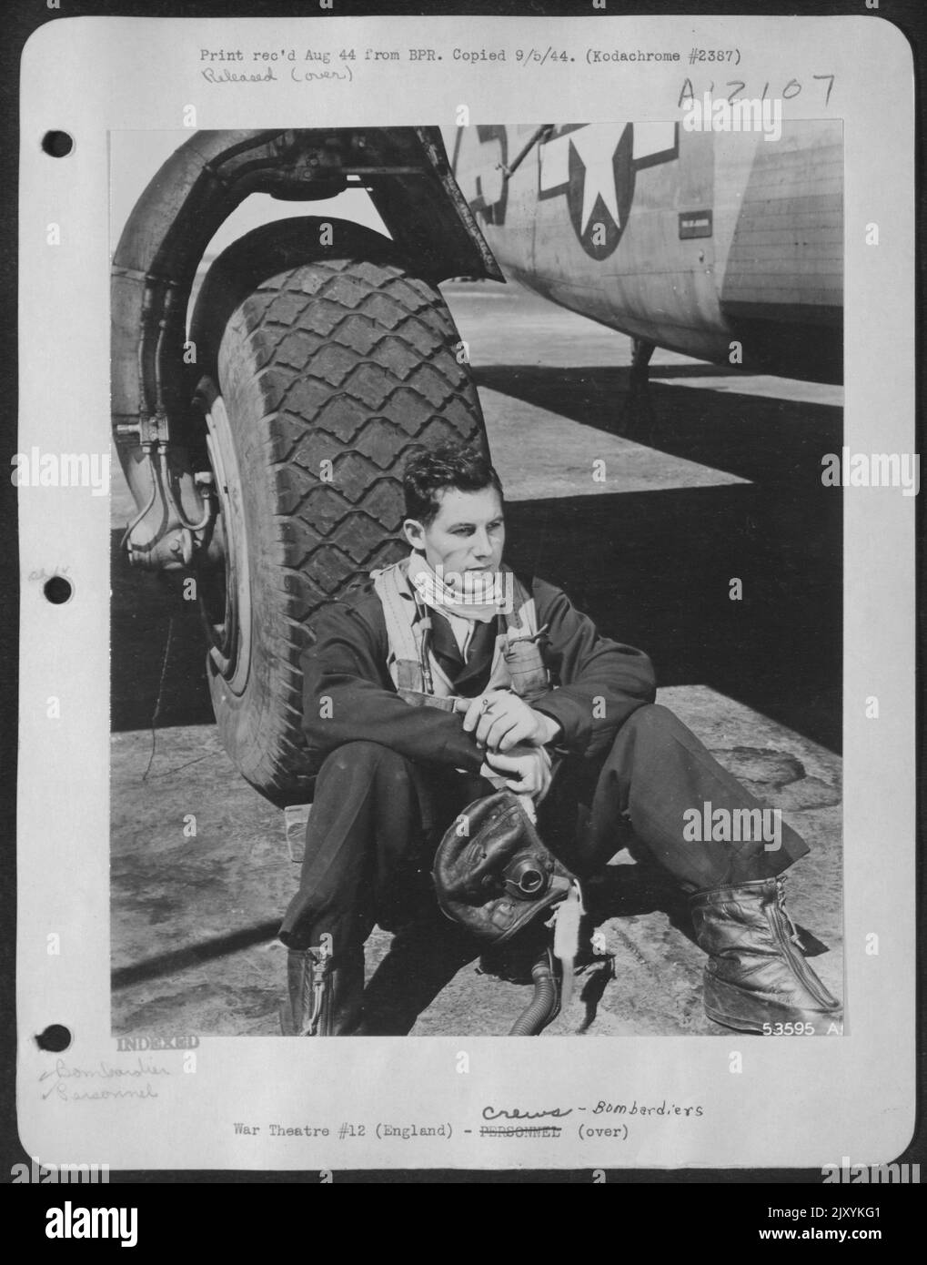 ENGLAND-Capt. Ross Messner, Montpelier, Ohio, bombardier, is pictured ...