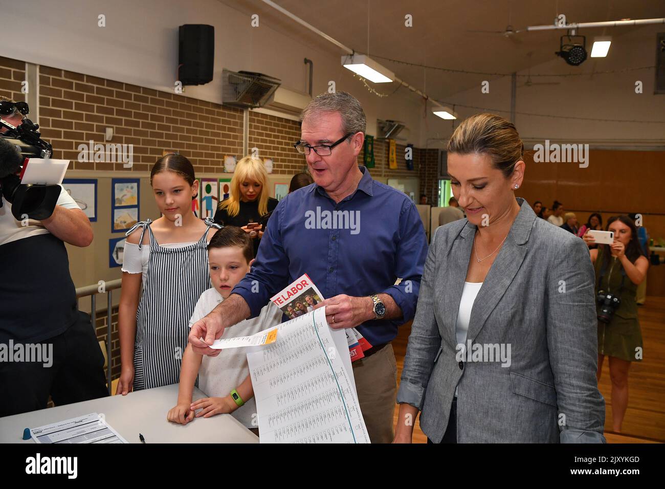 NSW Leader of the Opposition Michael Daley casts his vote at Chifley ...