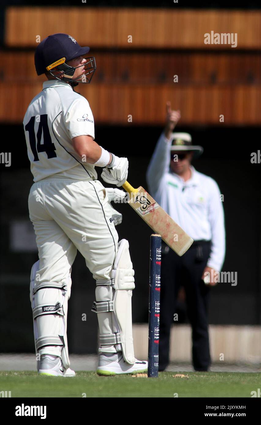 Marcus Harris is stumped by Redbacks wicketkeeper Harry Nielsen during ...