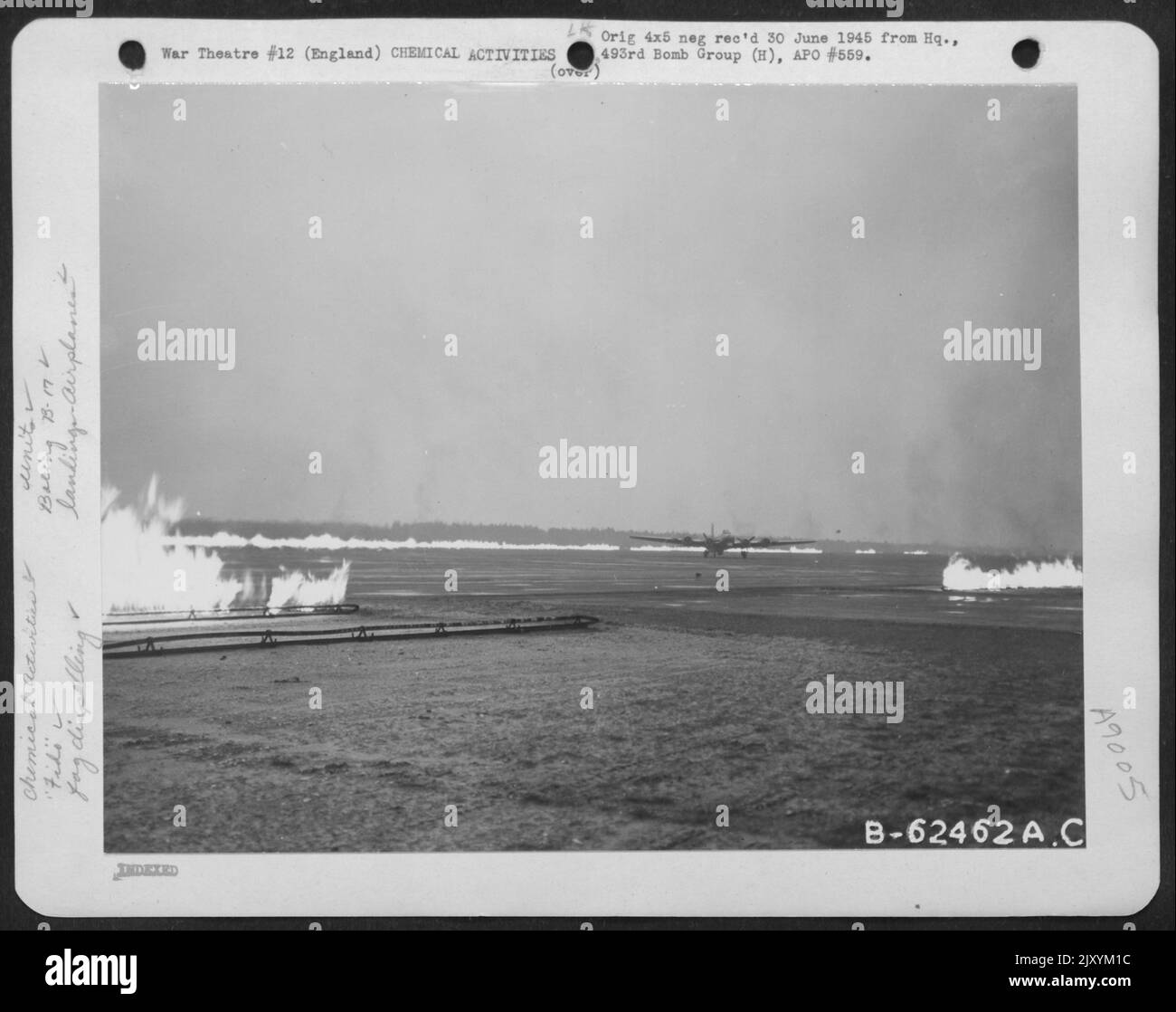 Fido Method Of Dispelling Fog At Airfield In England, 16 November 1944 ...