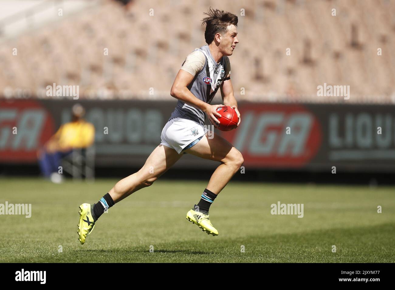 Zak Butters of the Power runs into open goal during the Round 1 AFL ...