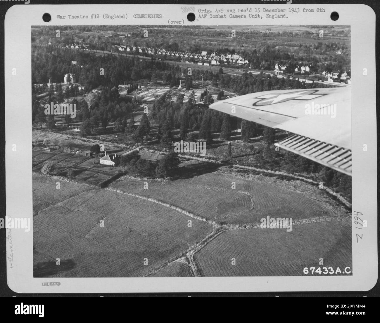 Aerial View Of A Cemetery In England. 1943 Stock Photo - Alamy