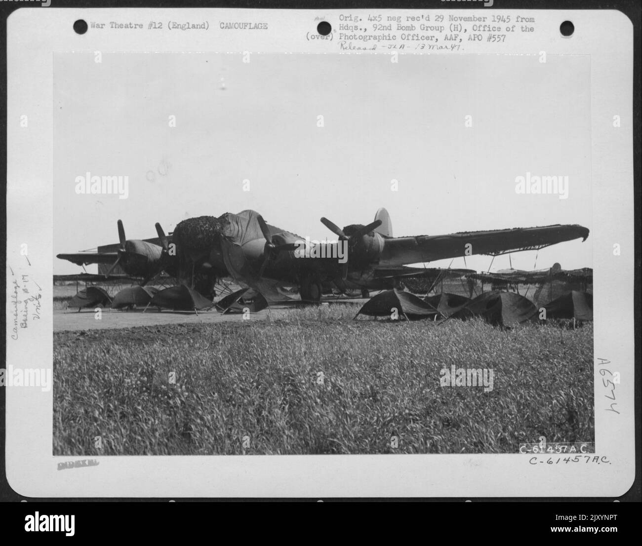 Camouflage Of A Boeing B-17 "Flying Fortress" Of The 92Nd Bomb Group ...