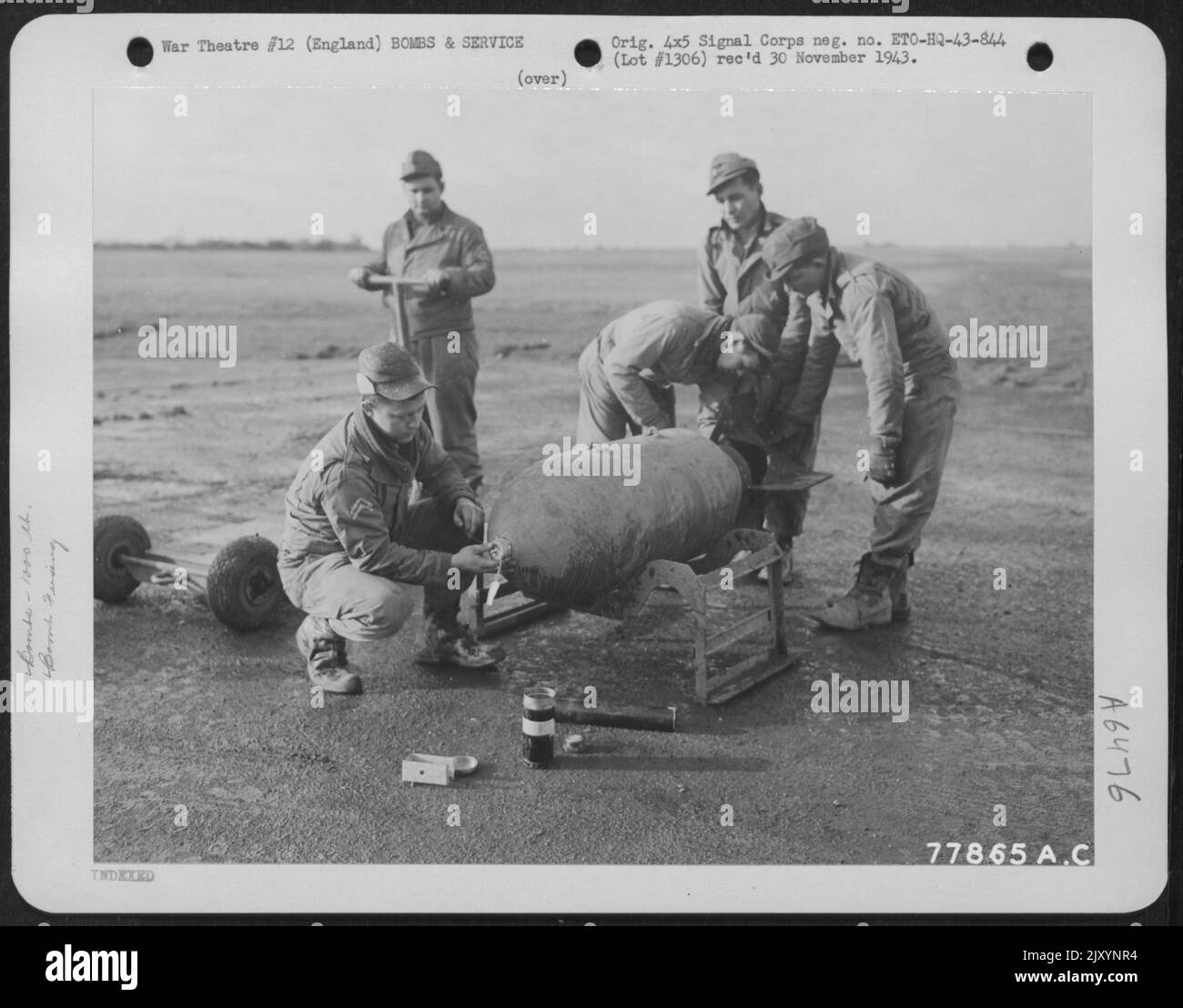 Ordnance Members Of An 8Th Air Force Heavy Bomb Group Fusing The Nose ...