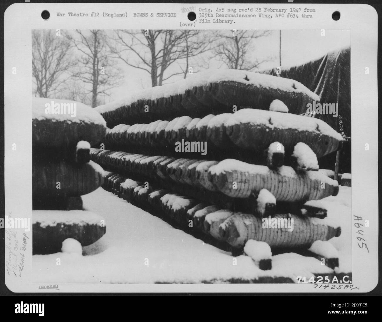 'Old Man Winter' Left His Mark On Bombs Stacked In A Dump At The 390Th ...