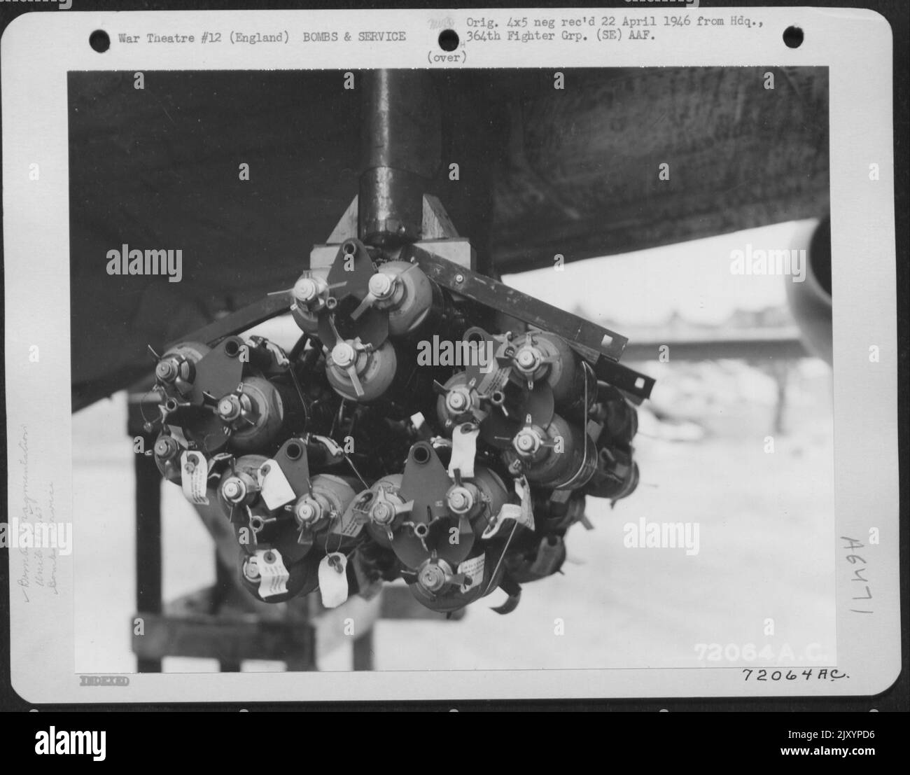 A Cluster Of Fragmentation Bombs Attached Under The Wing Of A Plane Of ...