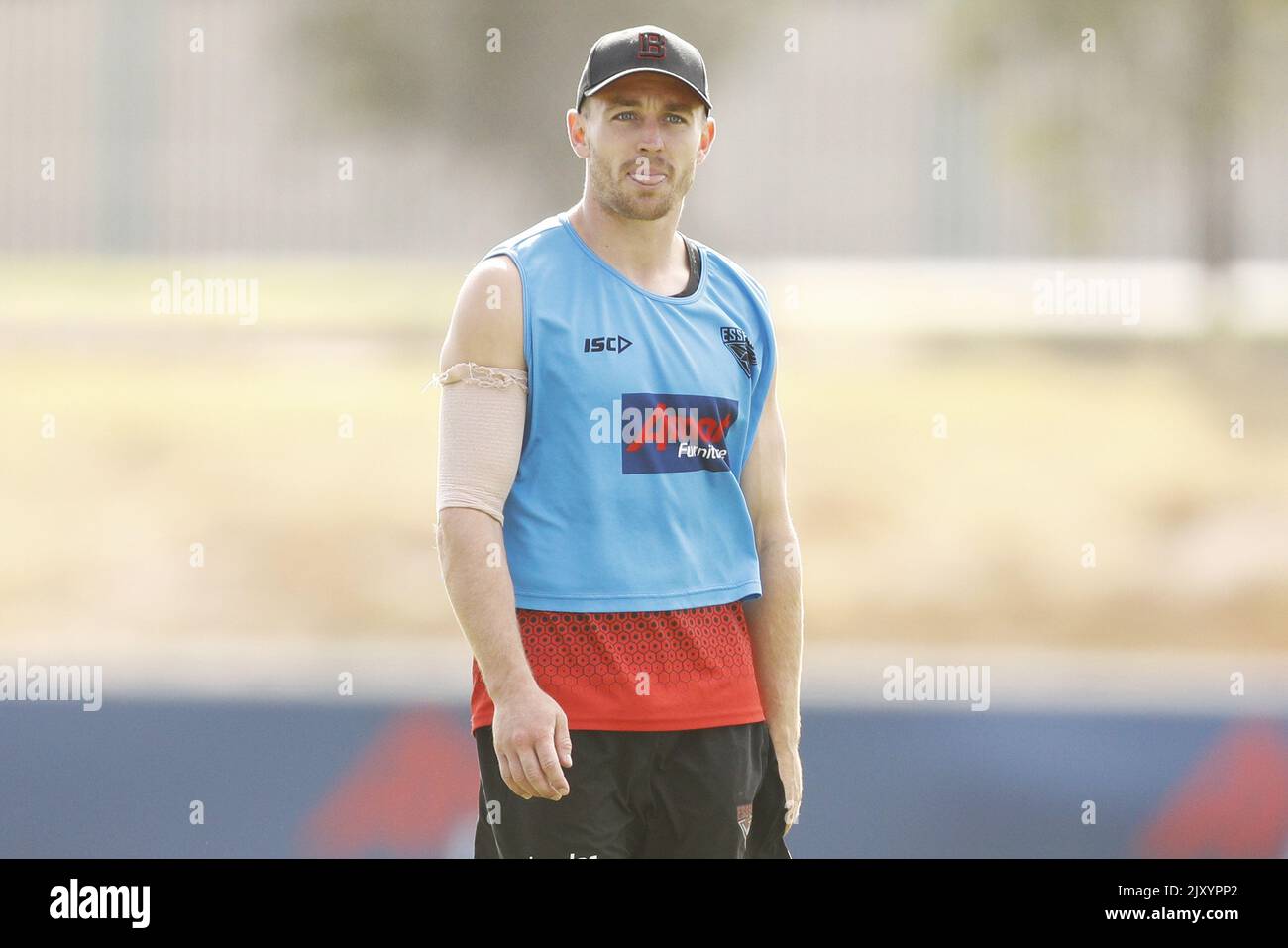 Devon Smith is seen during an Essendon Bombers training session at the ...
