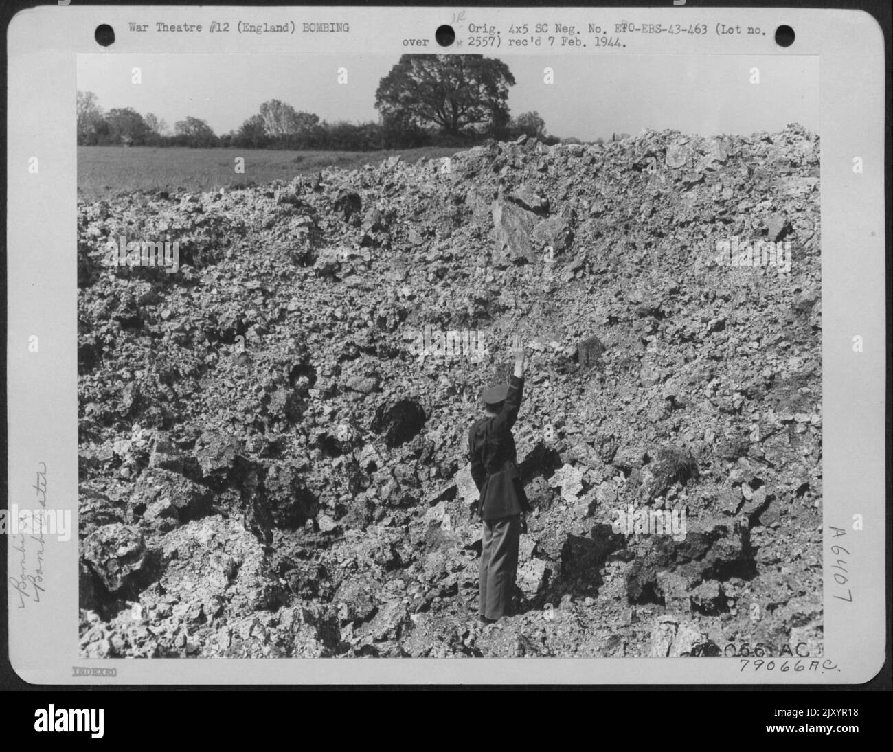 A Near Miss Was This Bomb Dropped By An Enemy Night Raider Somewhere In ...