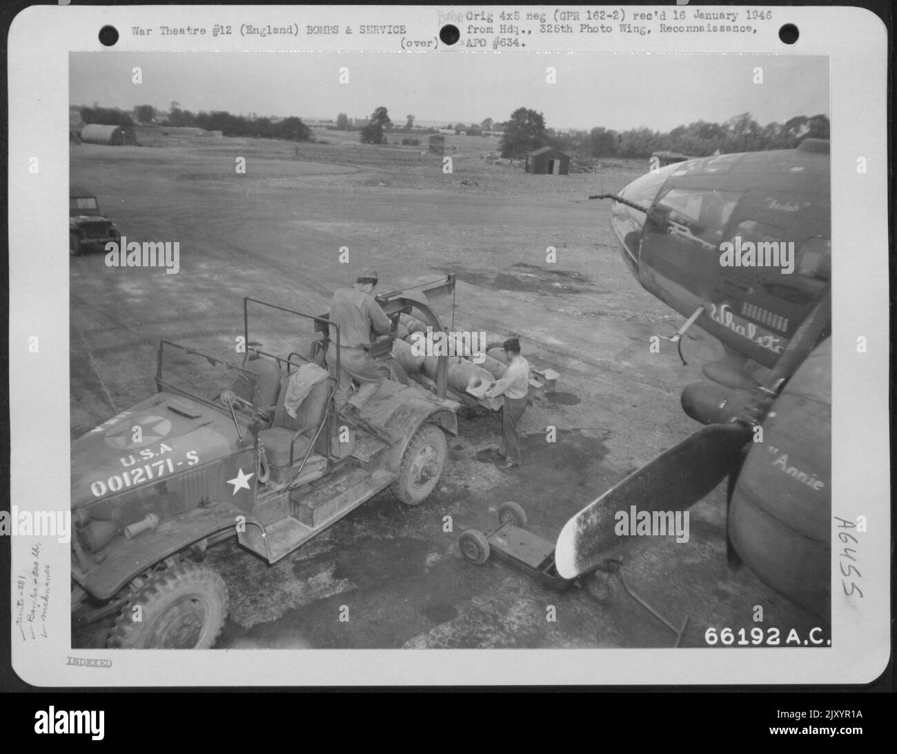 Five-Hundred Pound Bombs On Trailer Before Loading On A Boeing B-17 ...