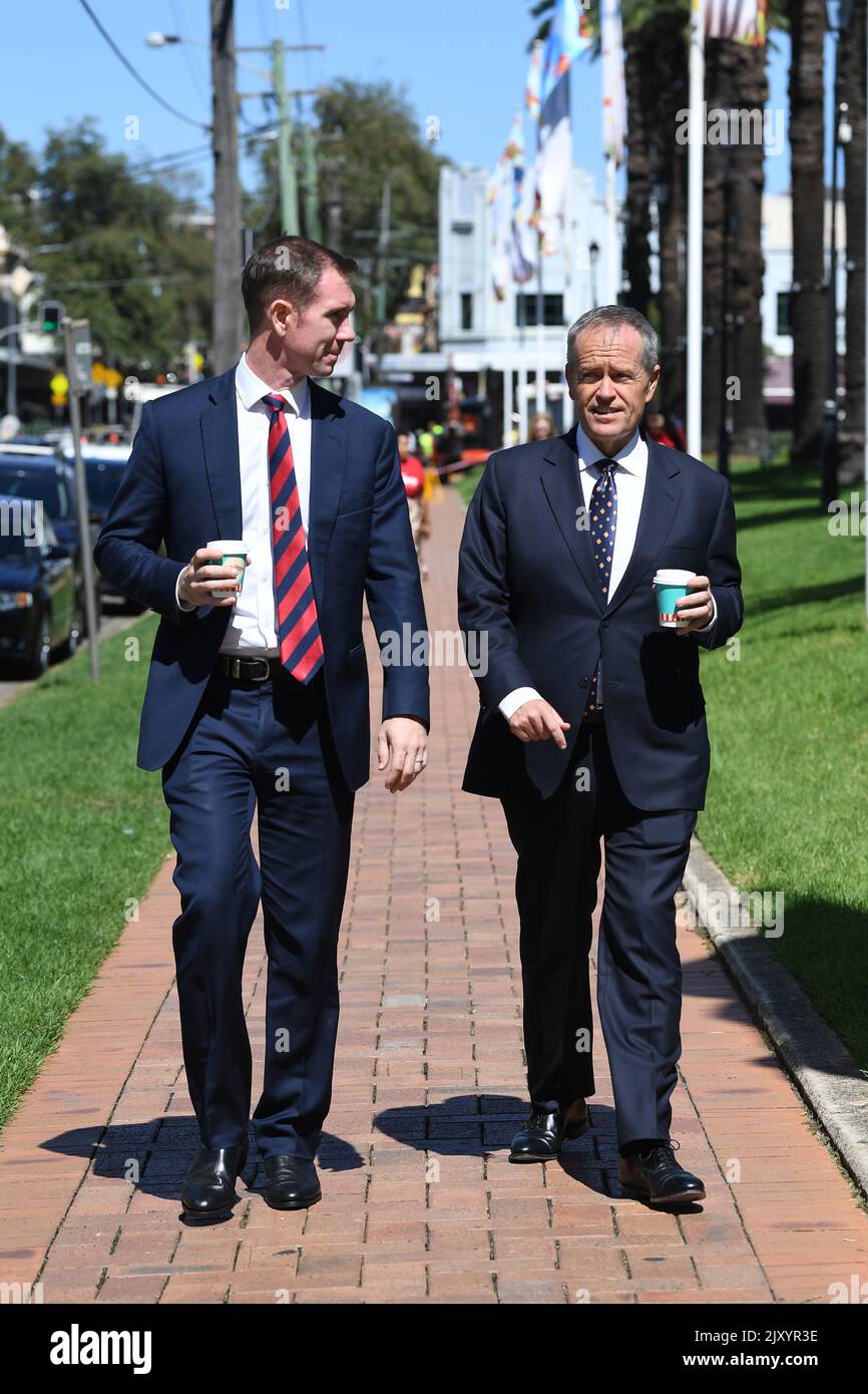Federal Opposition Leader Bill Shorten and Labor Candidate for Reid Sam ...