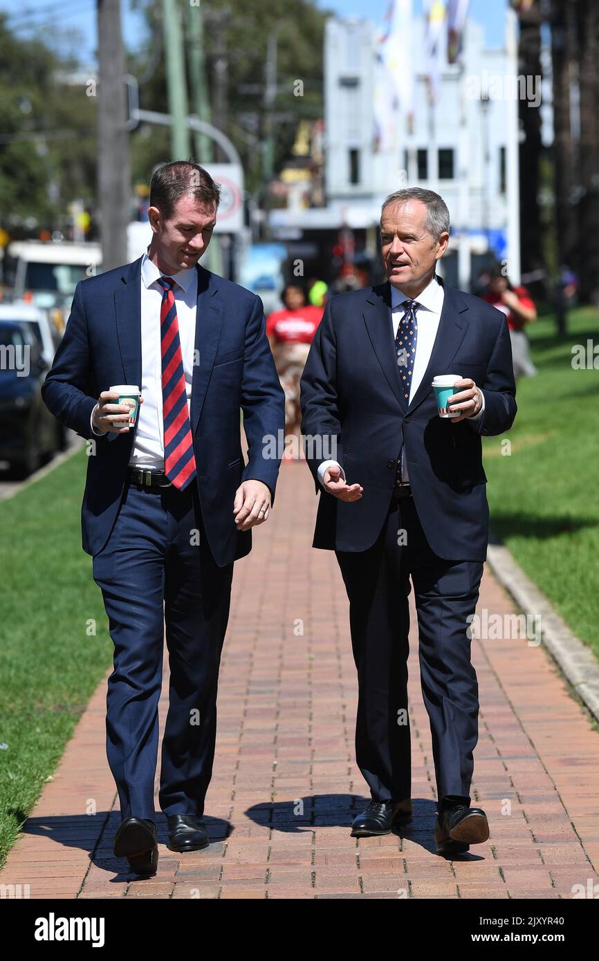 Federal Opposition Leader Bill Shorten and Labor Candidate for Reid Sam ...
