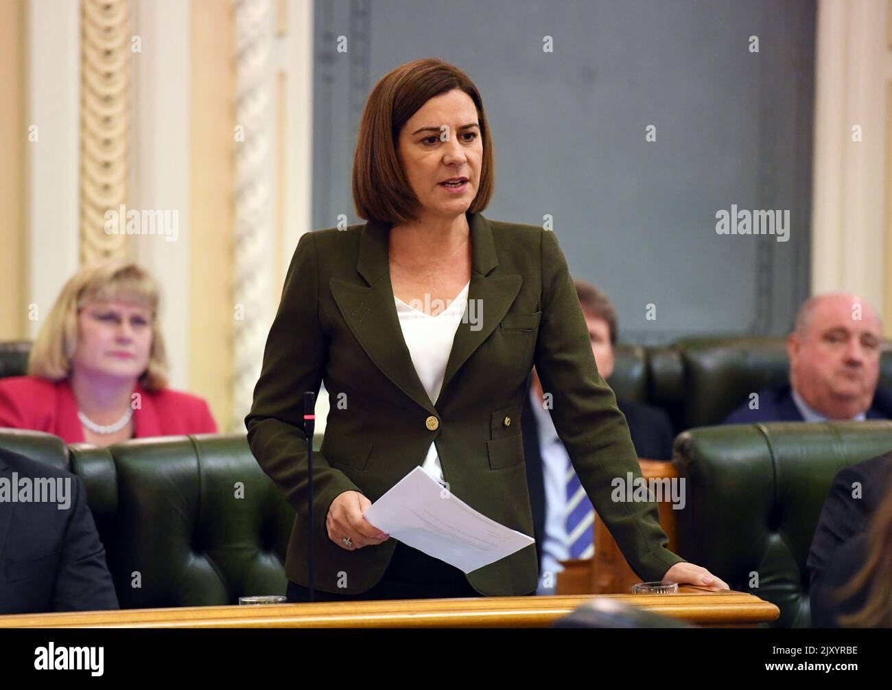 Queensland Leader of the Opposition Deb Frecklington is seen during ...