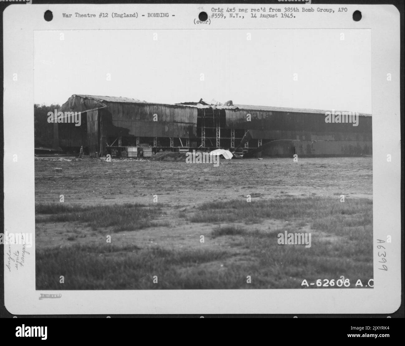 Bomb Damage To Hangar On Aaf Base, 385Th Bomb Group, England, After ...