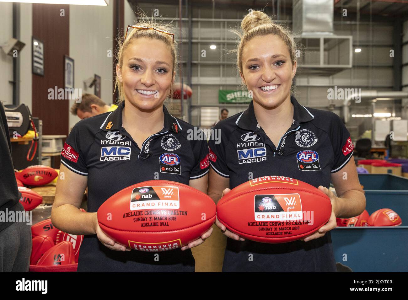 AFLW Carlton Blues players, and twin sisters, Sarah (left) and Jess ...