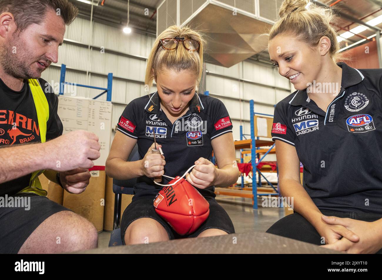 AFLW Carlton Blues players, and twin sisters, Jess (right) and Sarah ...