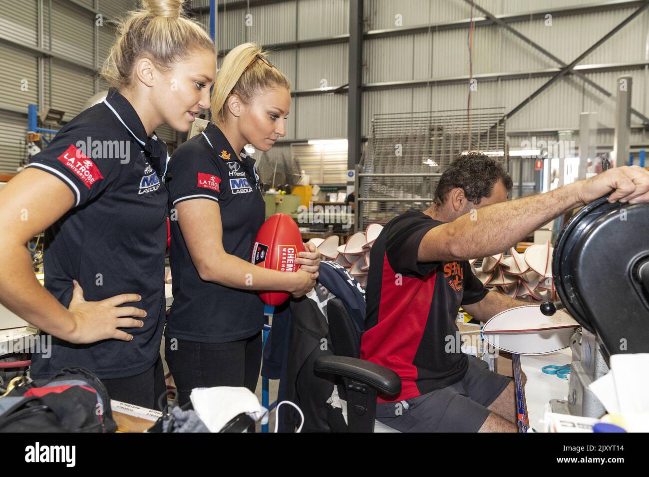 AFLW Carlton Blues players, and twin sisters, Jess (left) and Sarah ...