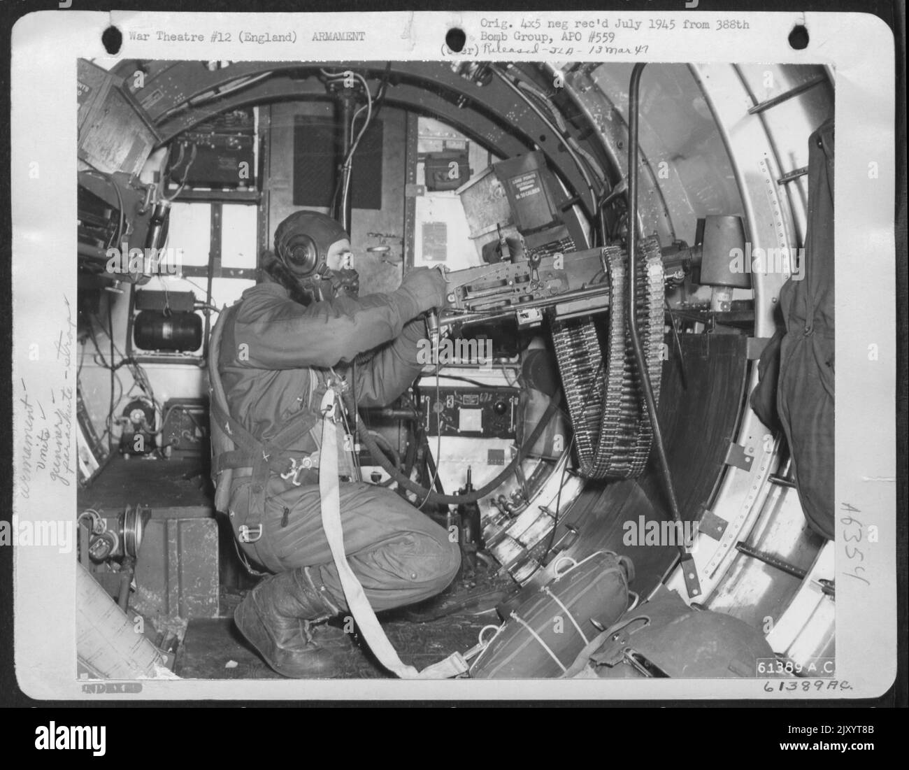 Crew Member Of The 388Th Bomb Group At His Gun Position In A Boeing B ...