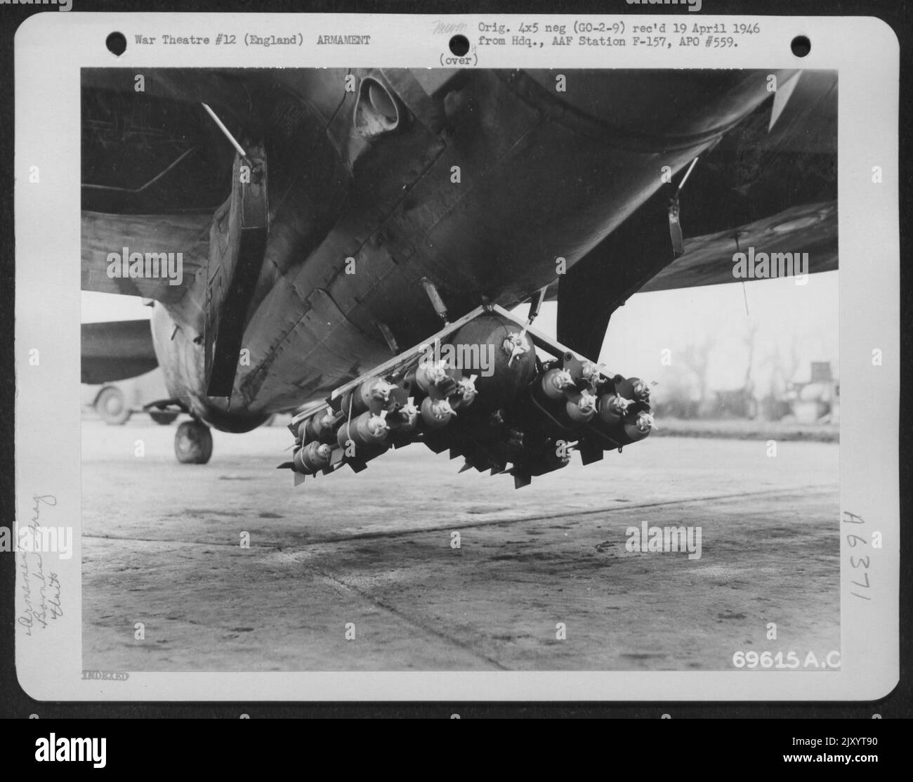 Fragmentation Bombs Attached To The Belly Of A Republic P-47 Of The ...