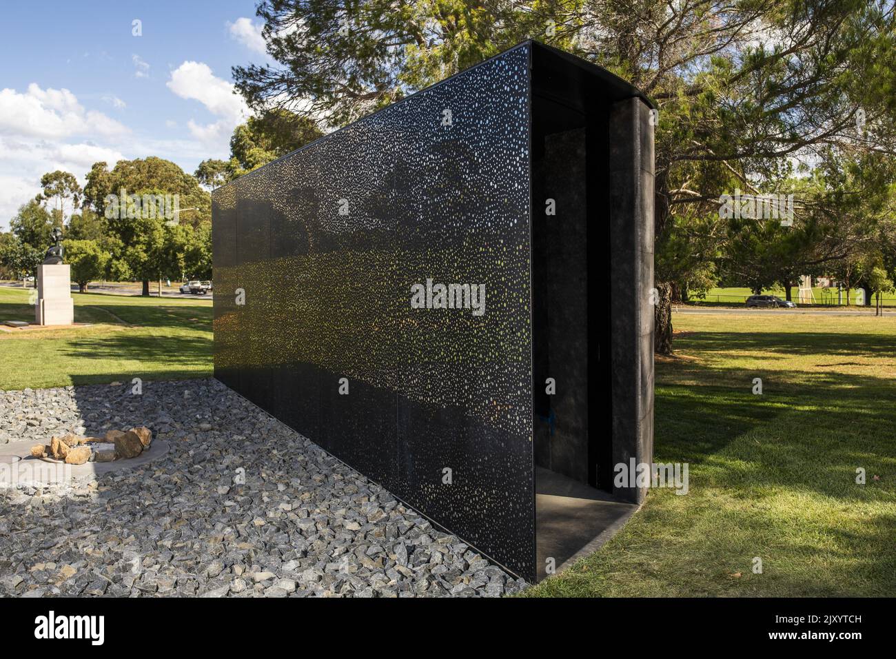 A sculptural pavilion by Queensland Aboriginal artist Daniel Boyd is ...